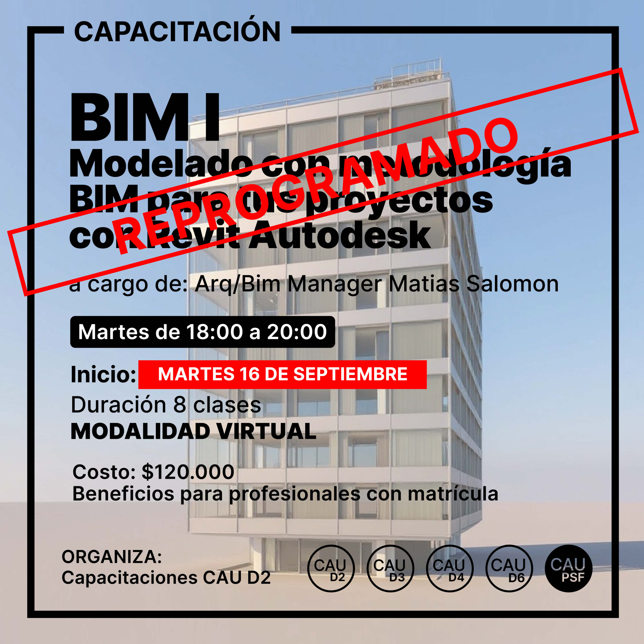 (reprogramado) BIM I - “Modelado con metodología BIM para tus proyectos con Revit Autodesk ...